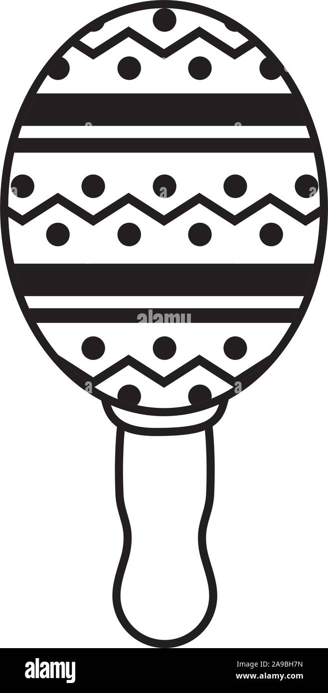 cute maraca in white background vector illustration design Stock Vector ...