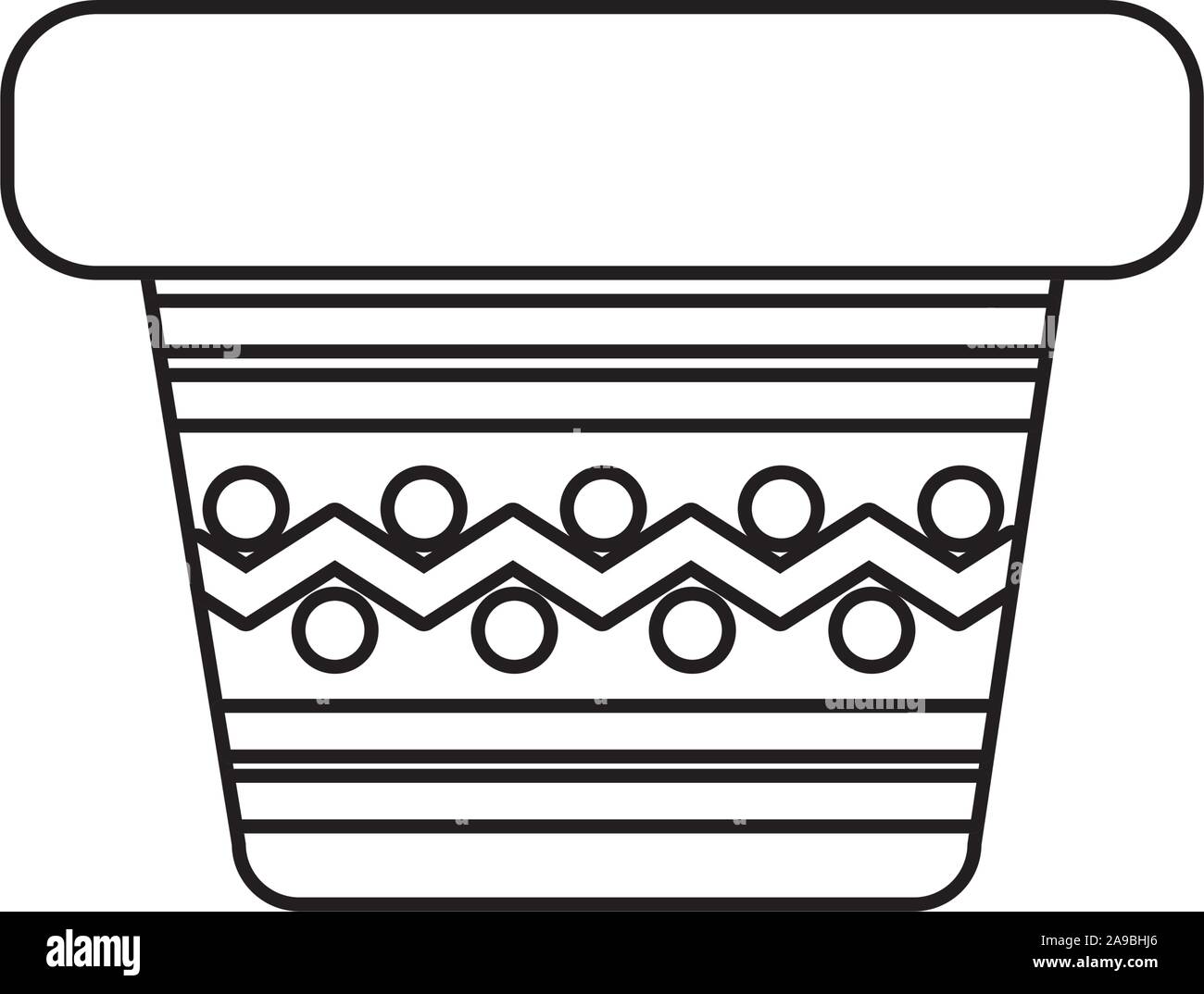 cute flower pot on white background vector illustration design Stock ...