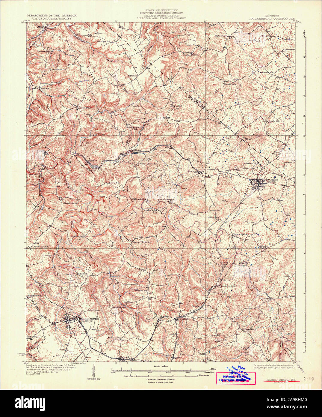 Map of hardinsburg hi-res stock photography and images - Alamy