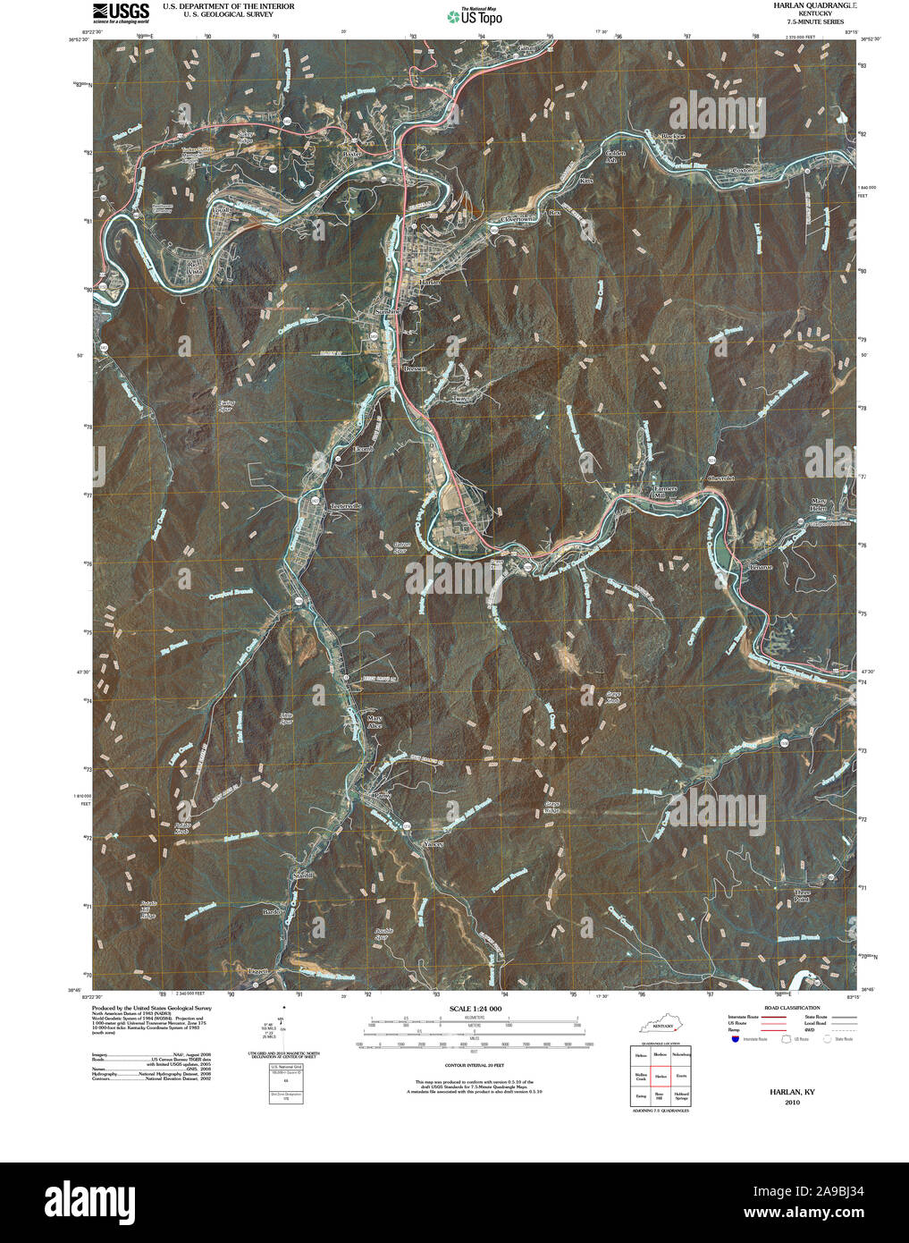 Harlan map hi-res stock photography and images - Alamy