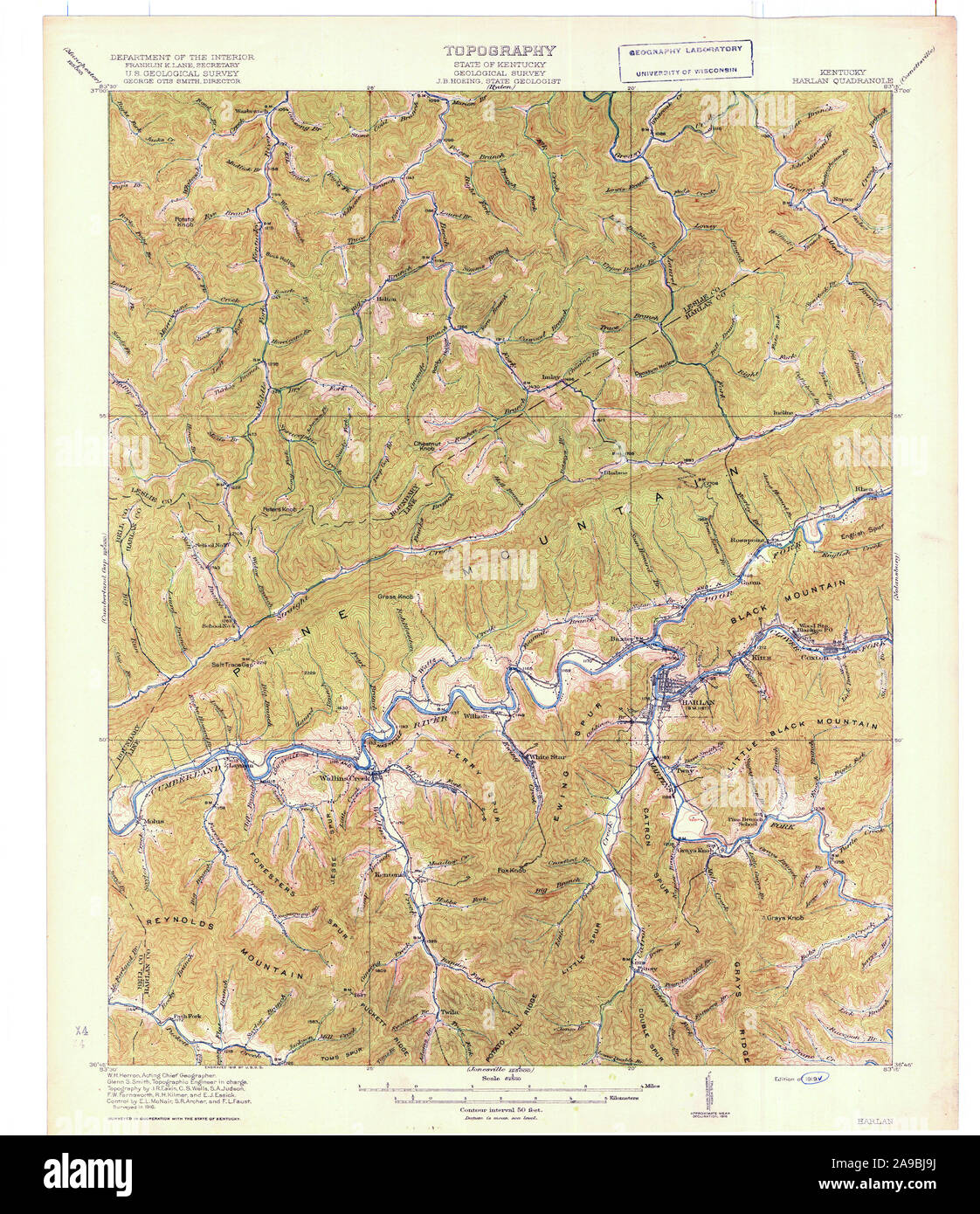 Harlan map hi-res stock photography and images - Alamy