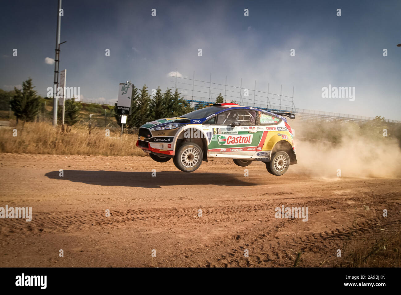 ISTANBUL, TURKEY - JULY 06, 2019: Bugra Banaz drives Ford Fiesta R5 of ...