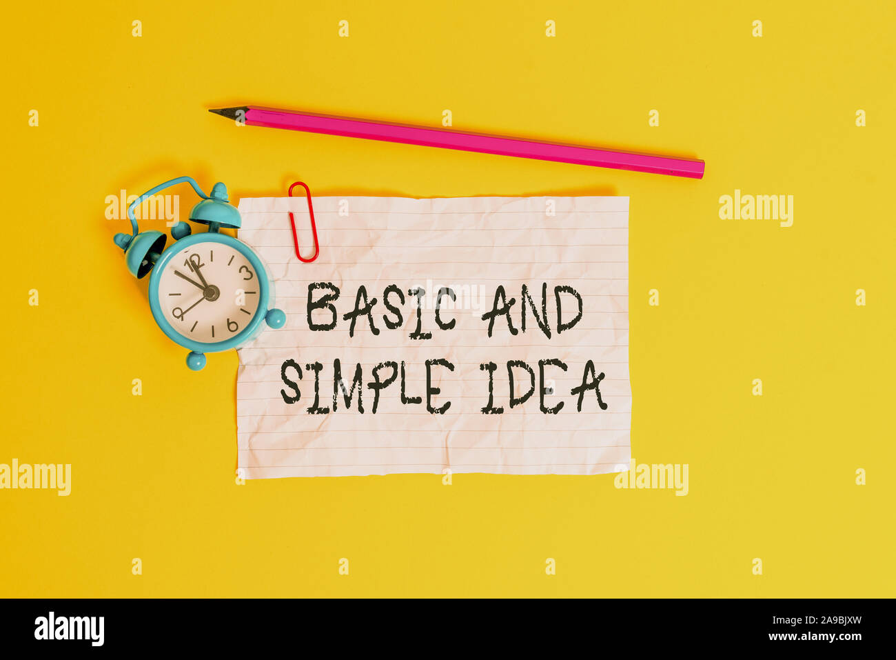 Conceptual hand writing showing Basic And Simple Idea. Concept meaning ...