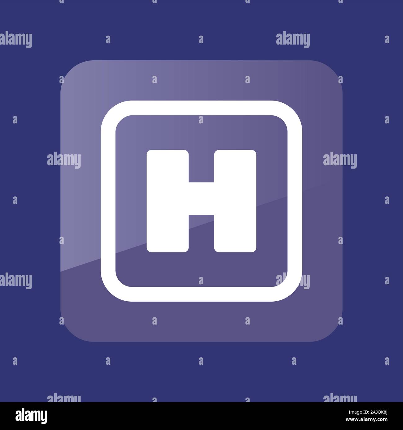 Hospital Sign flat icon. Medical vector. Graph symbol for your web site ...