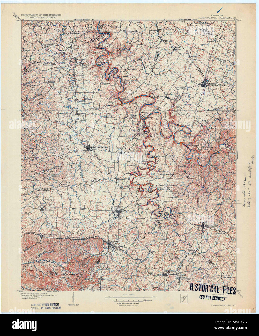 Map of harrodsburg hi-res stock photography and images - Alamy