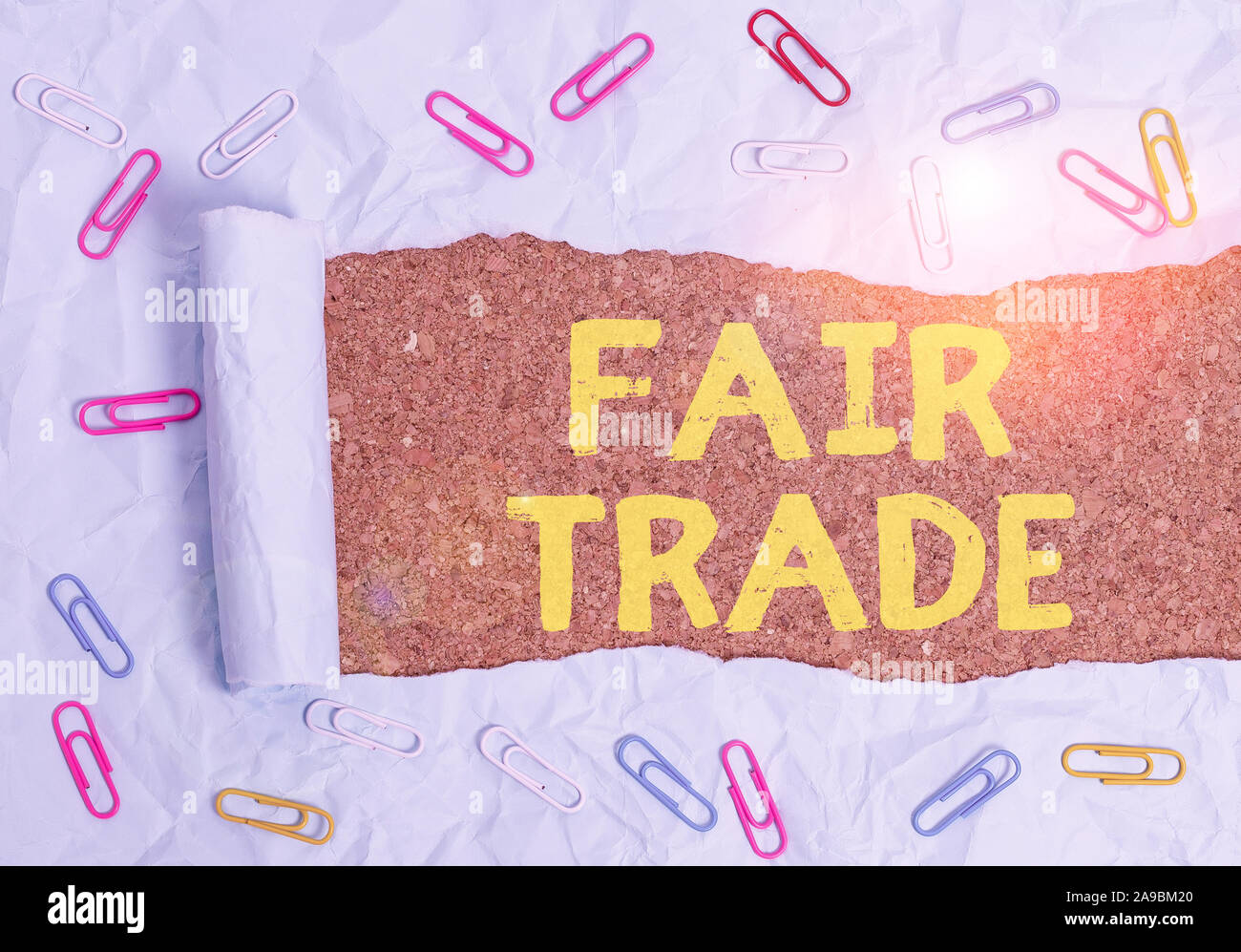 Text sign showing Fair Trade. Business photo text buying goods directly ...