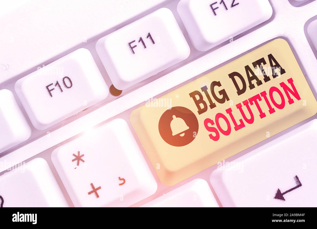 Handwriting text writing Big Data Solution. Conceptual photo Extracting value from huge volumes ...