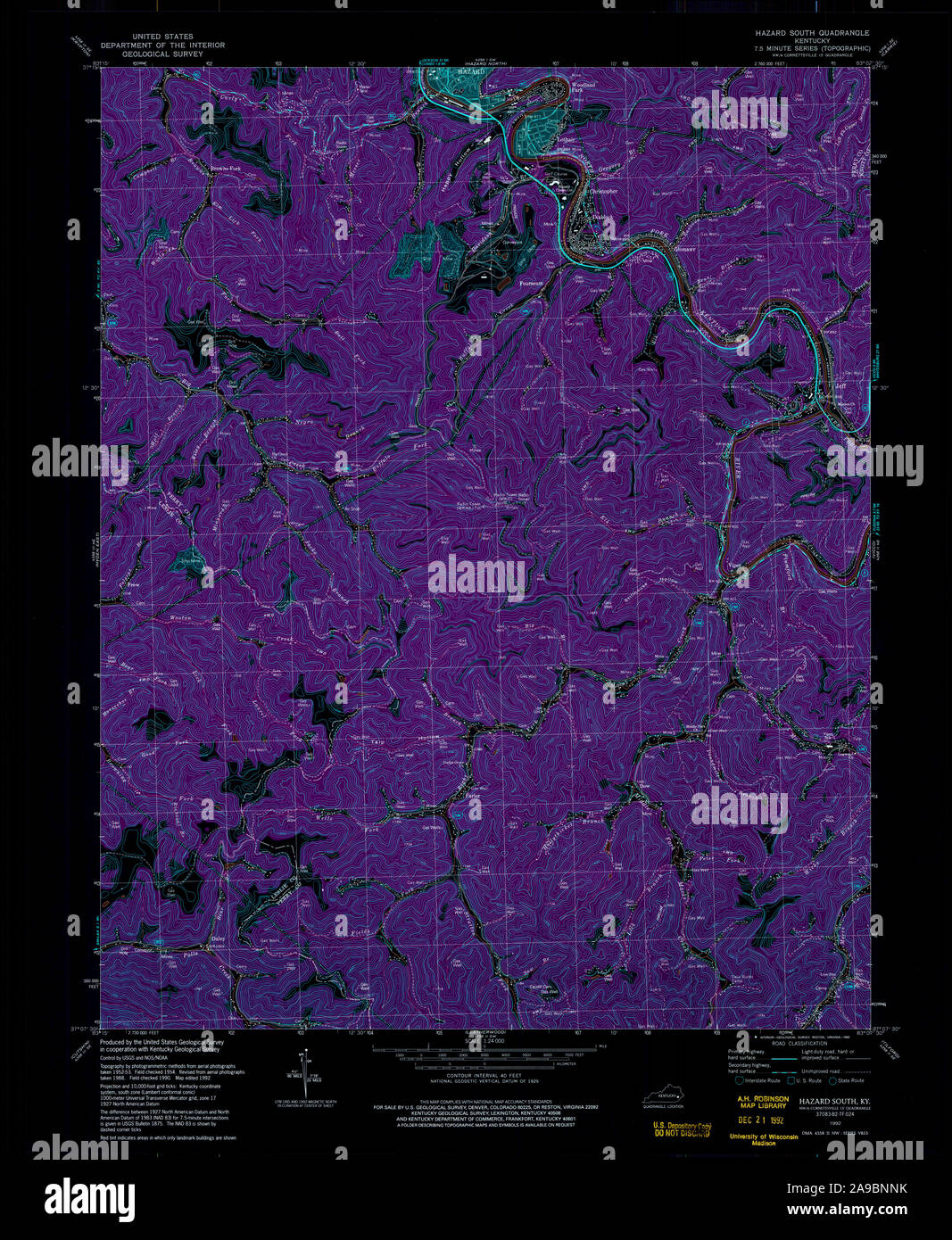 Hazard kentucky map hi-res stock photography and images - Alamy