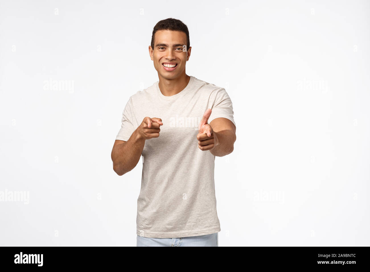 Portrait tanned handsome young man guy model male attractive hi-res ...