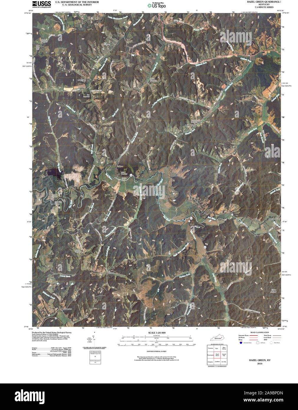 Green kentucky map hi-res stock photography and images - Alamy