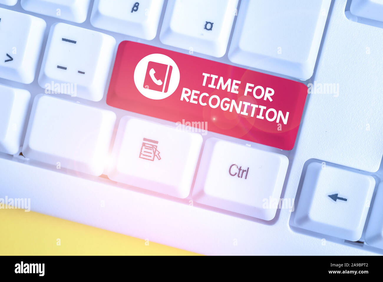 Handwriting text Time For Recognition. Conceptual photo Acknowledgement ...