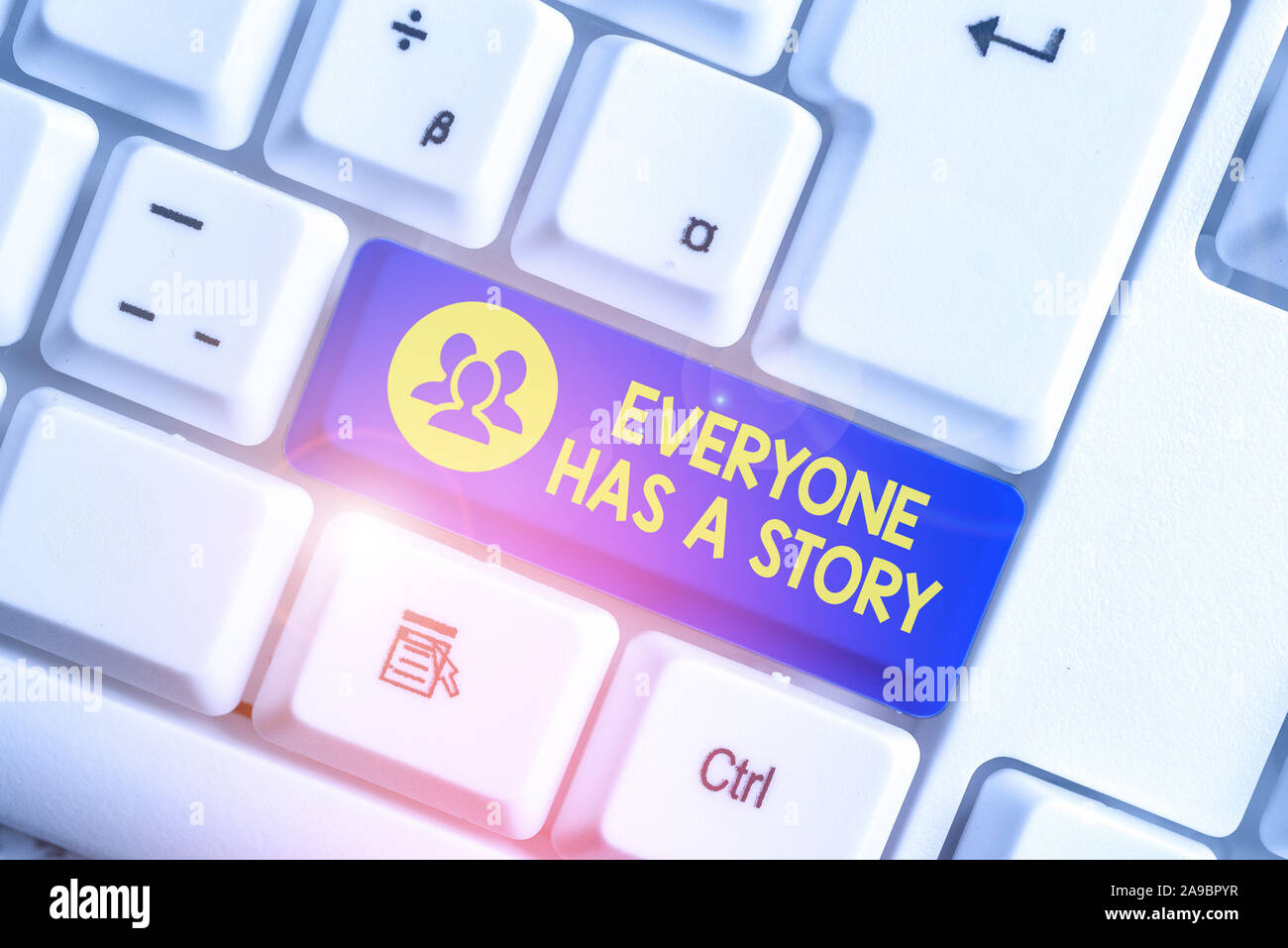 Handwriting text writing Everyone Has A Story. Conceptual photo ...