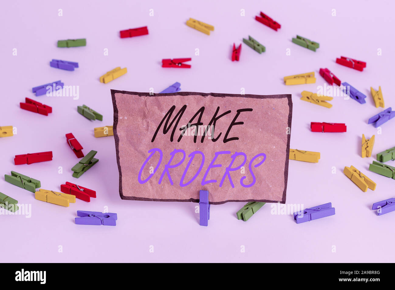 Handwriting text writing Make Orders. Conceptual photo A confirmed ...