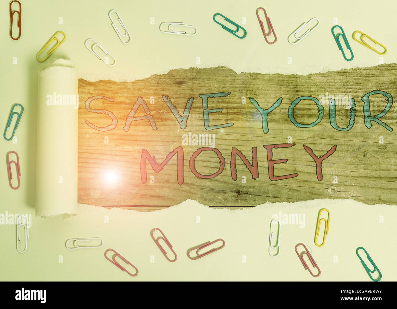 Writing note showing Save Your Money. Business concept for keep your ...