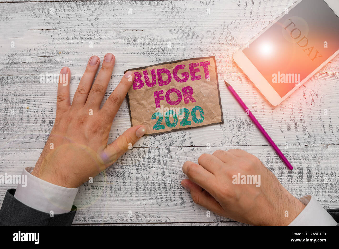 Text sign showing Budget For 2020. Business photo text An written ...