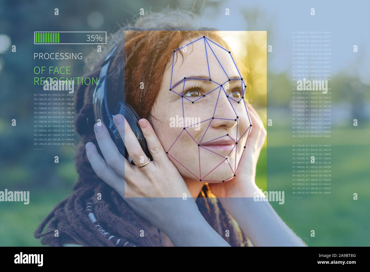 Grid on woman face hi-res stock photography and images - Alamy