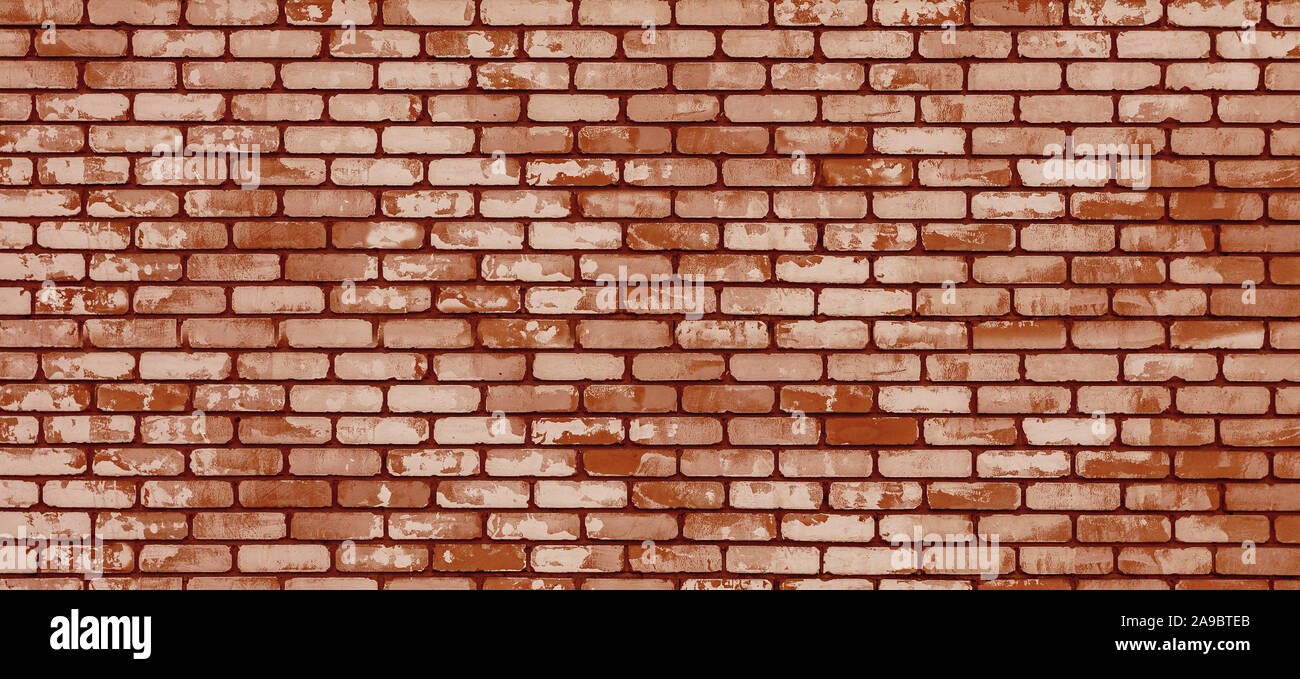 Red White Wall Background. Old Grungy Brick Wall Horizontal Texture ...