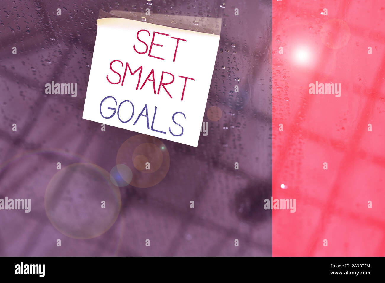Writing note showing Set Smart Goals. Business concept for Establish ...