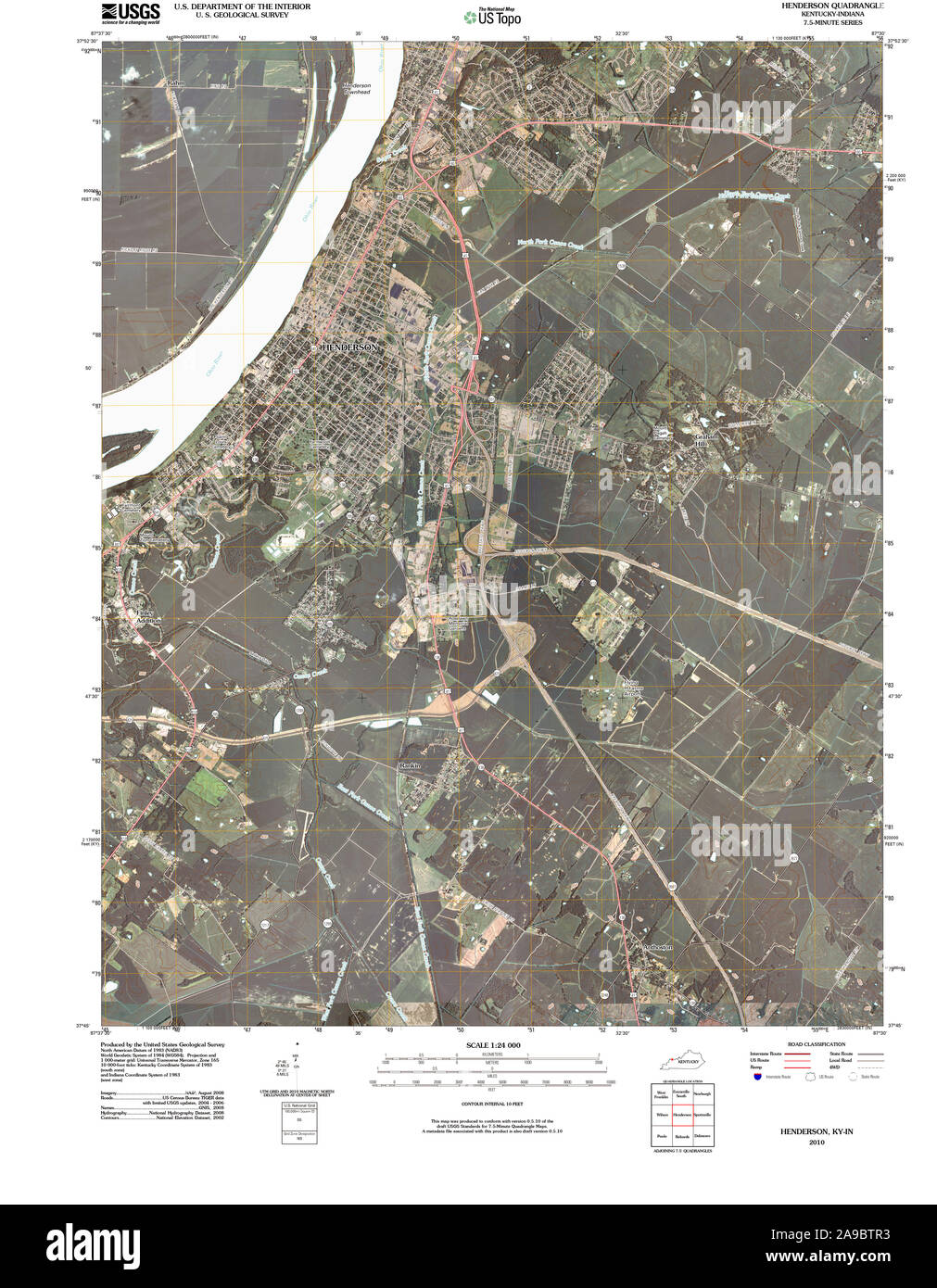 Henderson kentucky map hi-res stock photography and images - Alamy