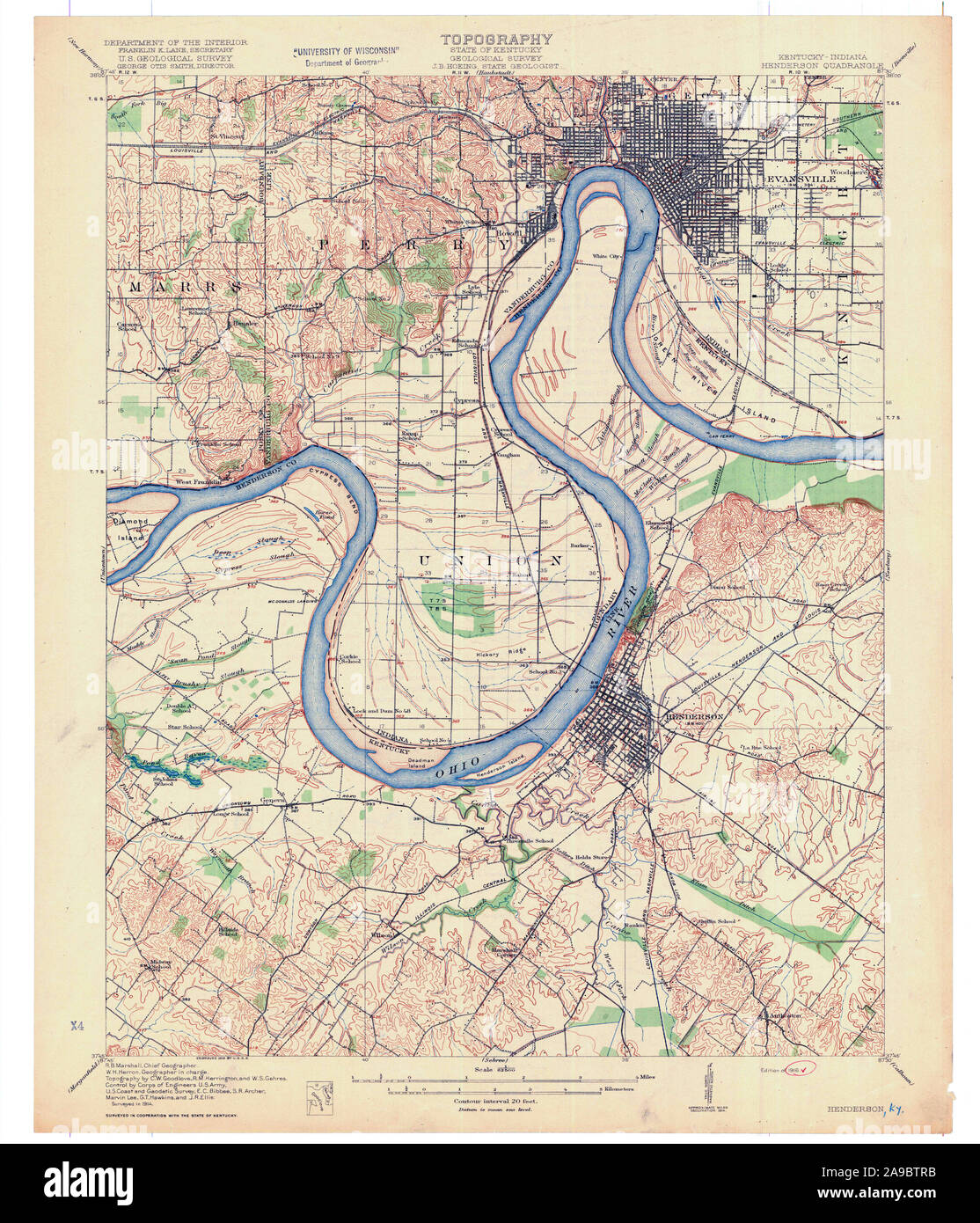1916 kentucky map hi-res stock photography and images - Alamy