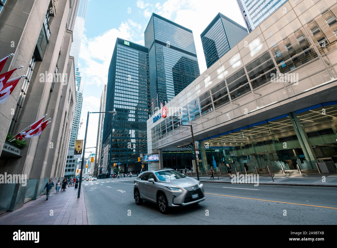 City Street scene and buildings view, Toronto, Ontario, Canada Stock ...