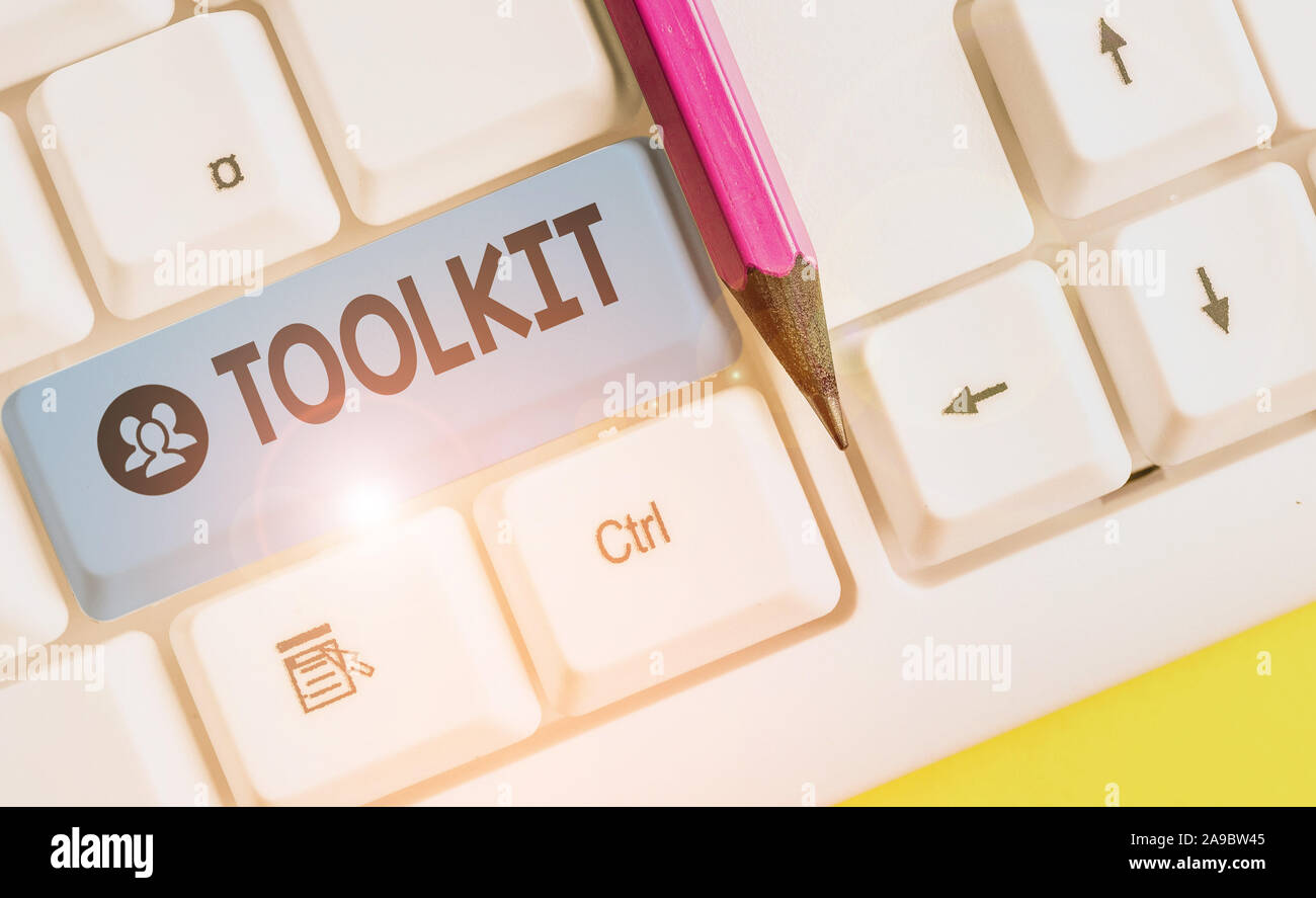 Handwriting Text Toolkit Conceptual Photo Set Of Tools Kept In A Bag Or Box And Used For A