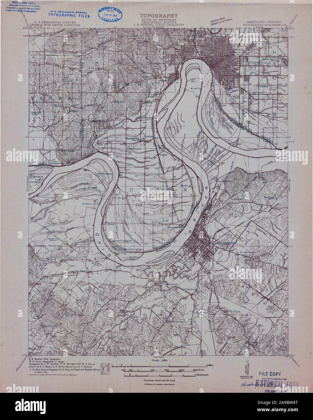 Henderson kentucky map hi-res stock photography and images - Alamy