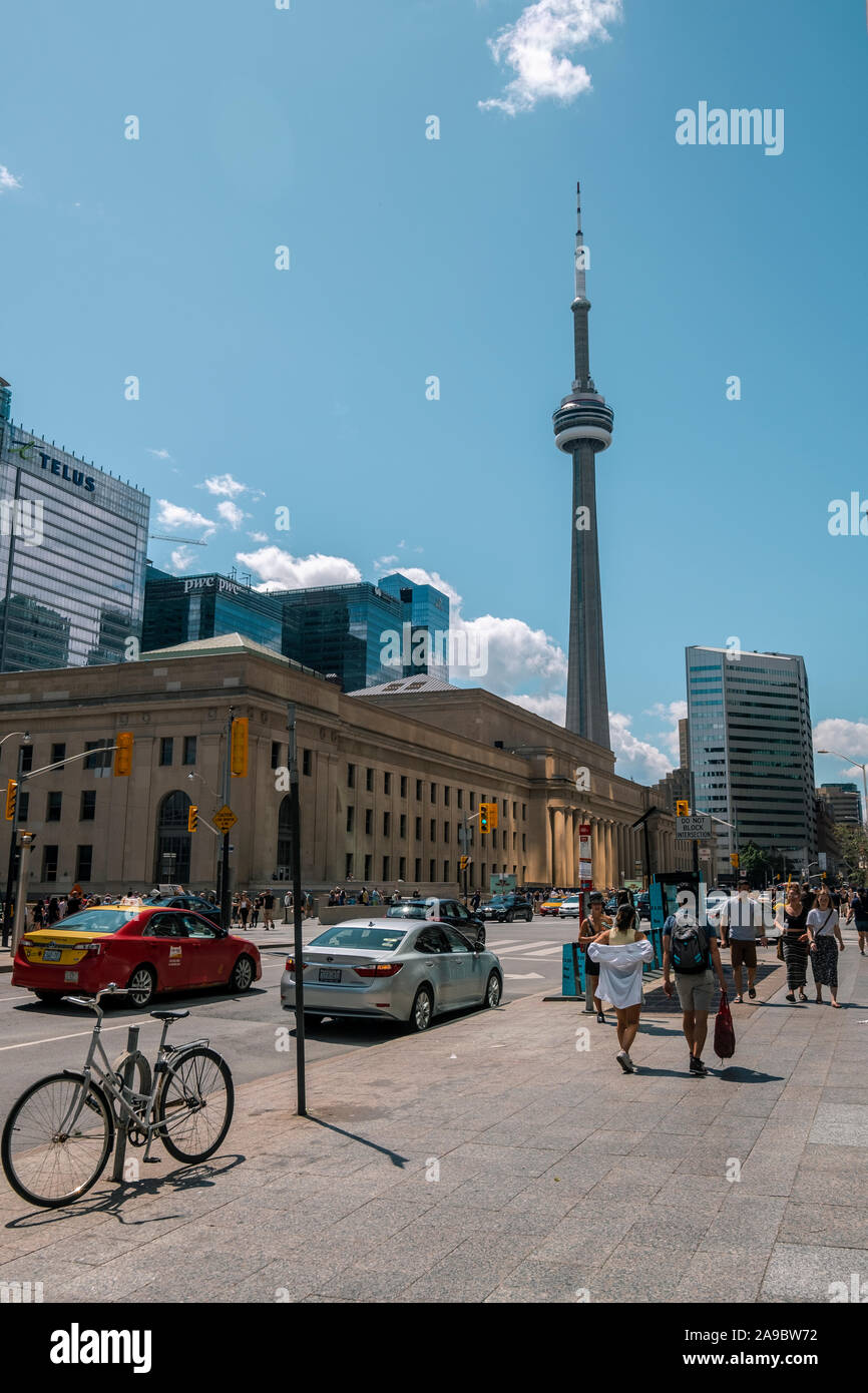 City Street scene and buildings view, Toronto, Ontario, Canada Stock ...