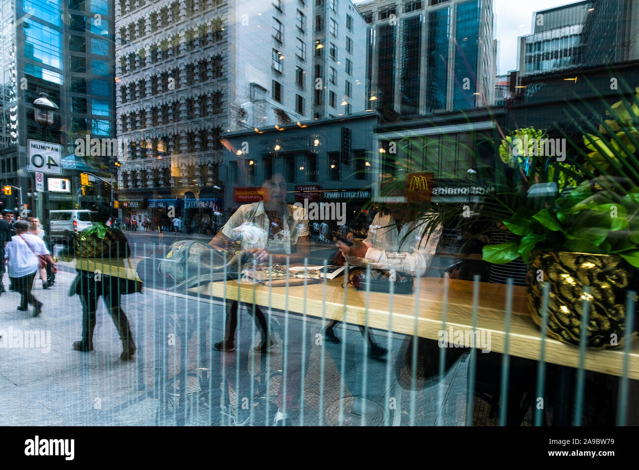 City Street scene and buildings view, Toronto, Ontario, Canada Stock ...