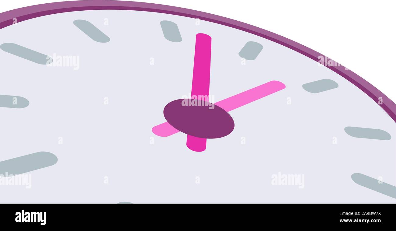 Clock perspective view. Flat vector illustration Stock Vector Image ...