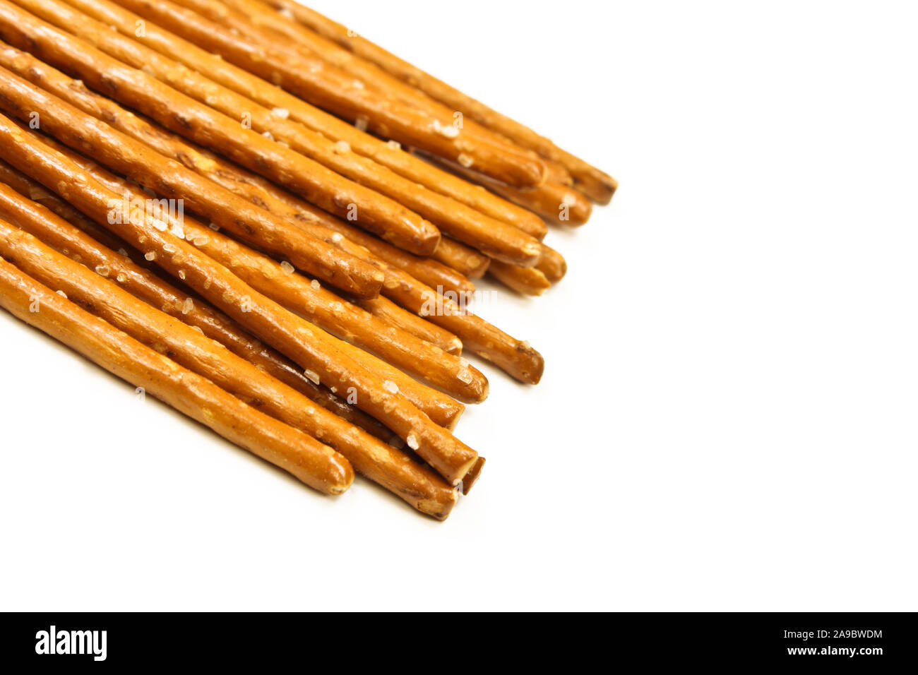 Salt sticks against white background Stock Photo - Alamy