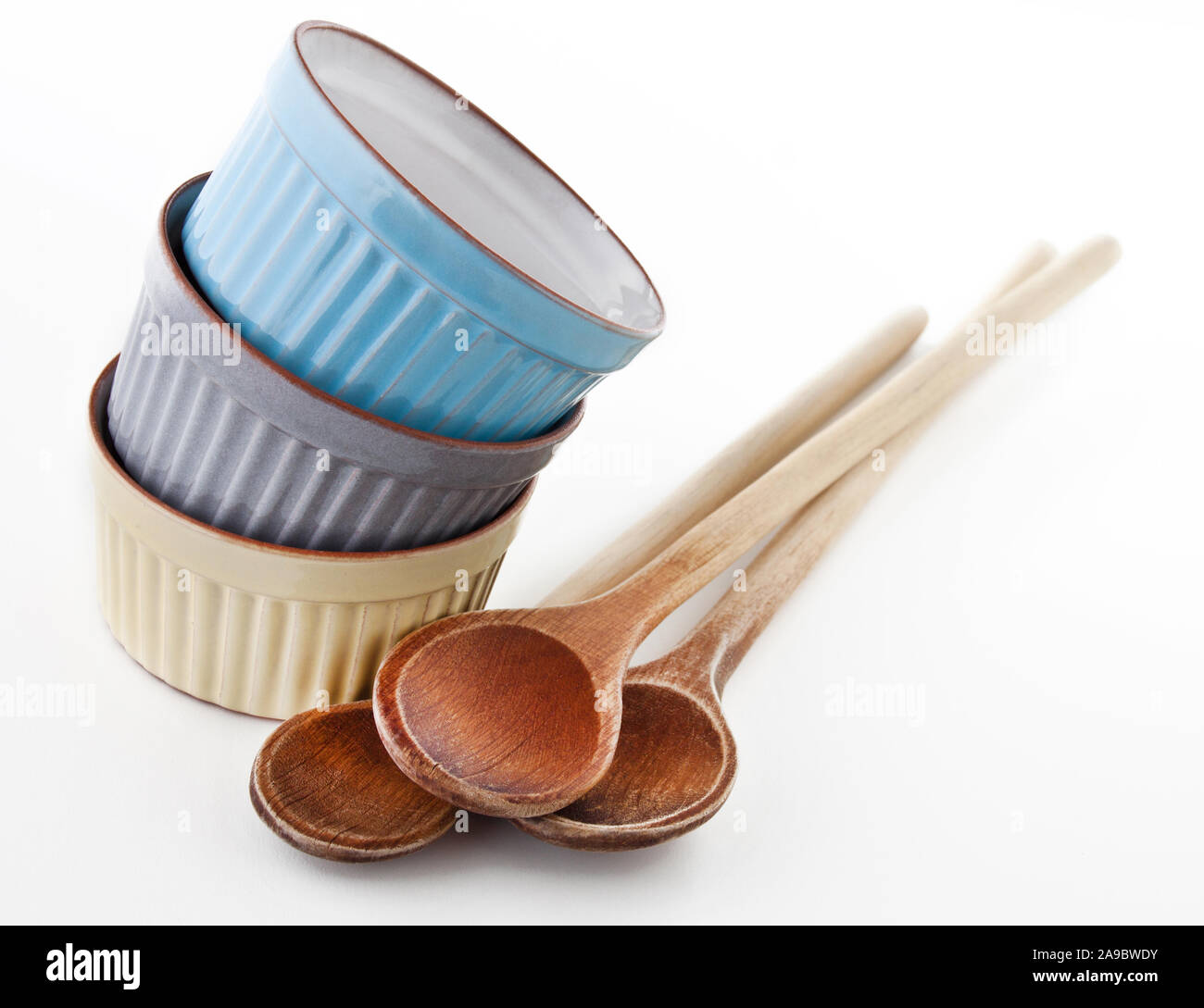 Cooking utensils on white background Stock Photo - Alamy