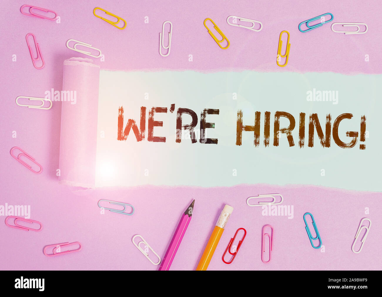 Writing note showing We Are Re Hiring. Business concept for process of ...