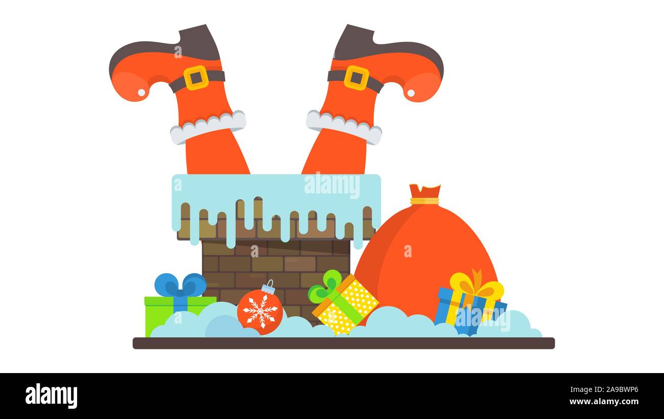 Santa claus stuck in chimney hi-res stock photography and images - Alamy