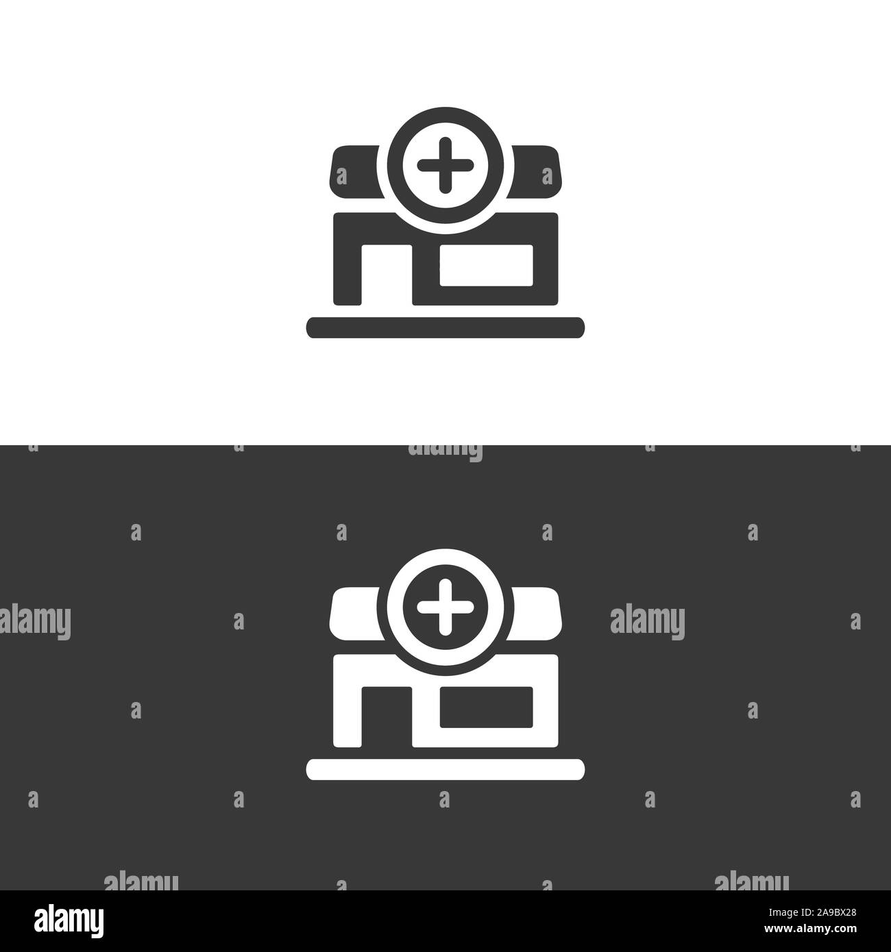 Pharmacy shop icon. Isolated image. Flat urban service vector ...