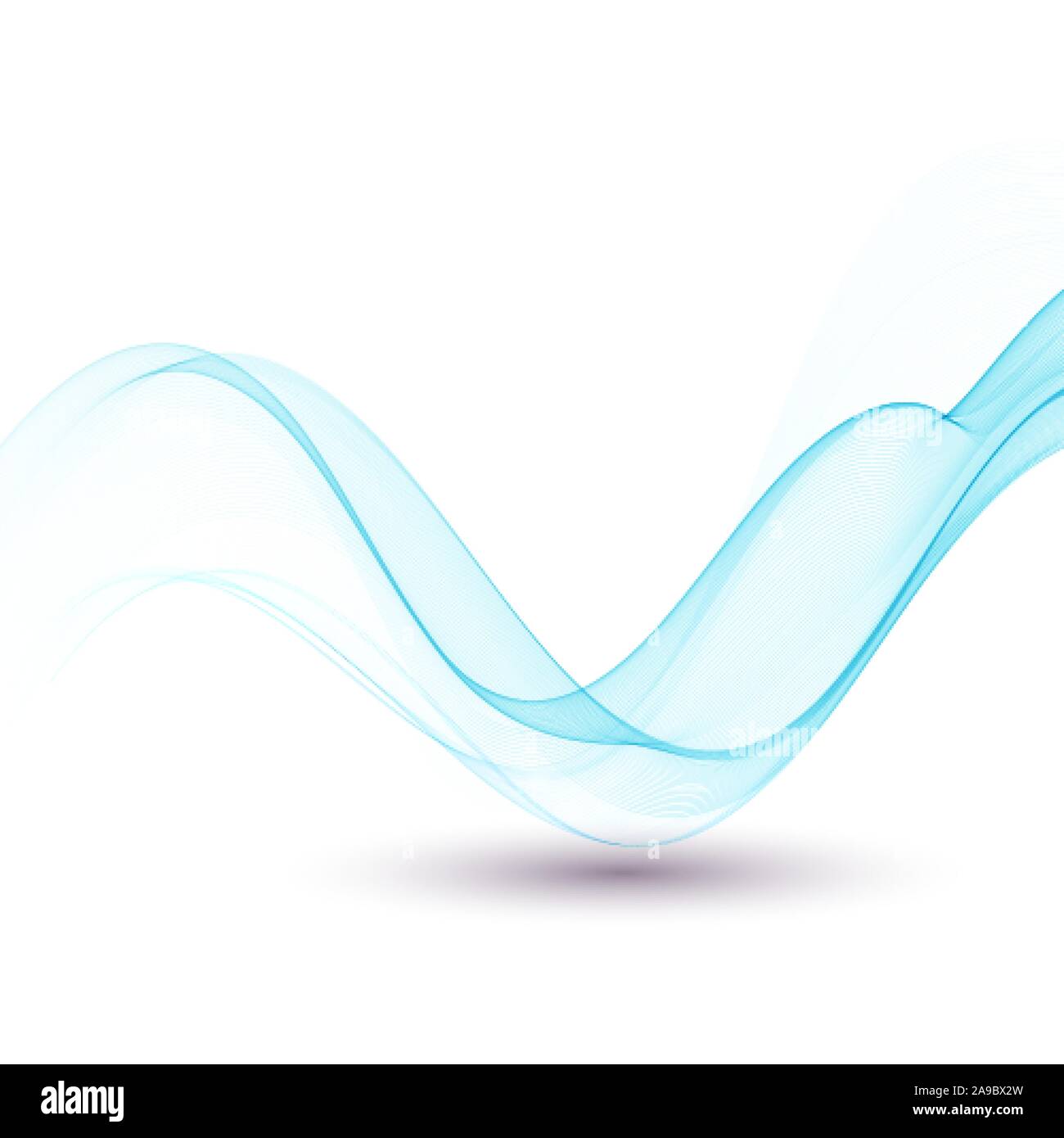 Vector Abstract color blue wave design element Science or technology ...