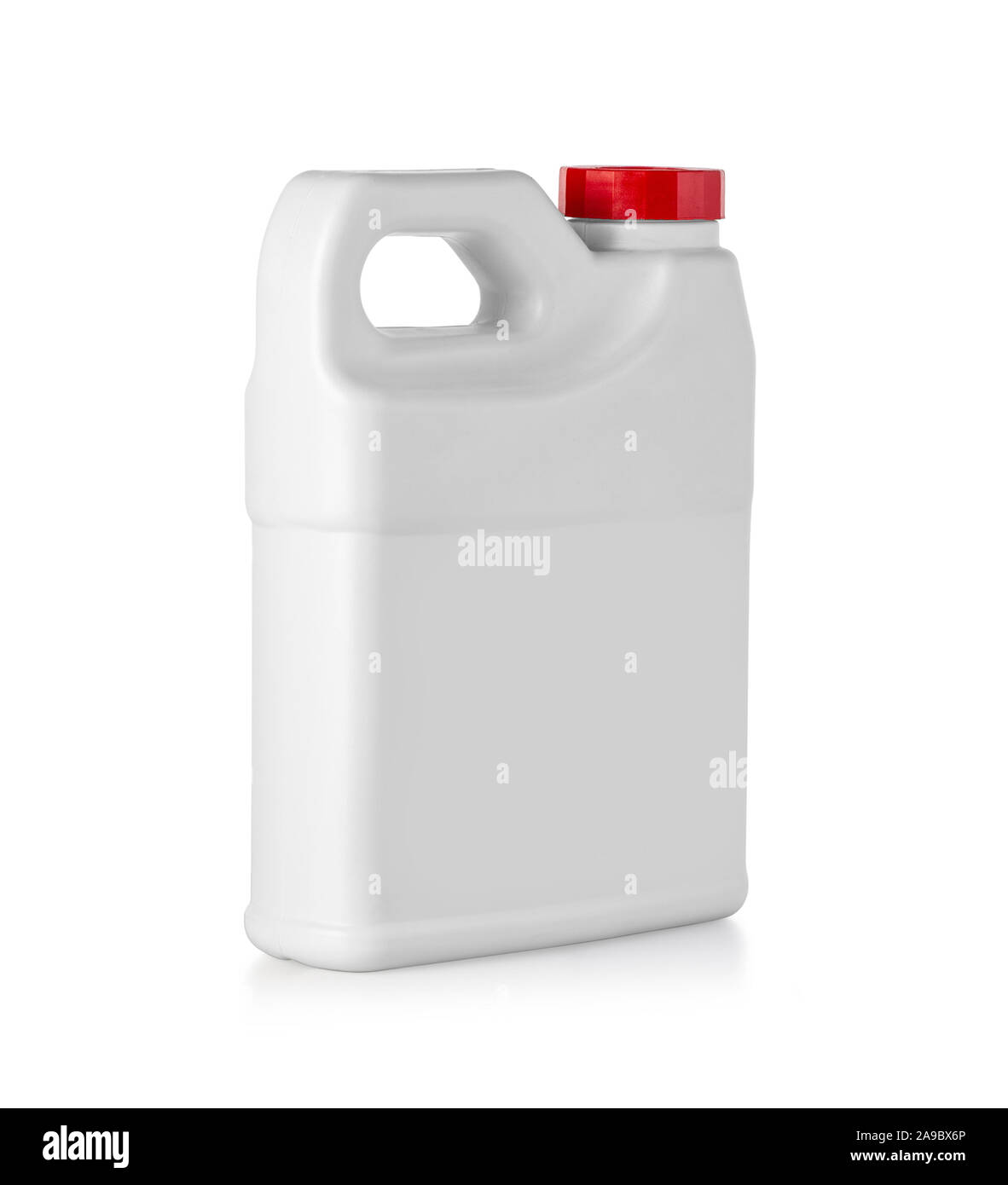 white plastic canisters isolated on a white background with clipping ...