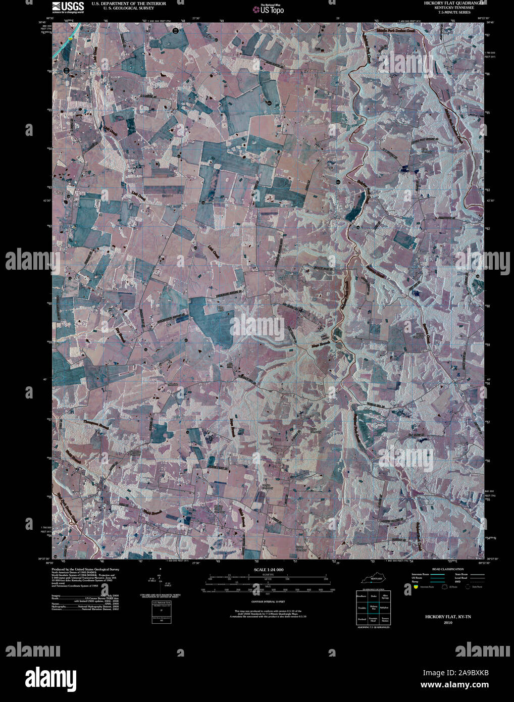Map of hickory flat hi-res stock photography and images - Alamy