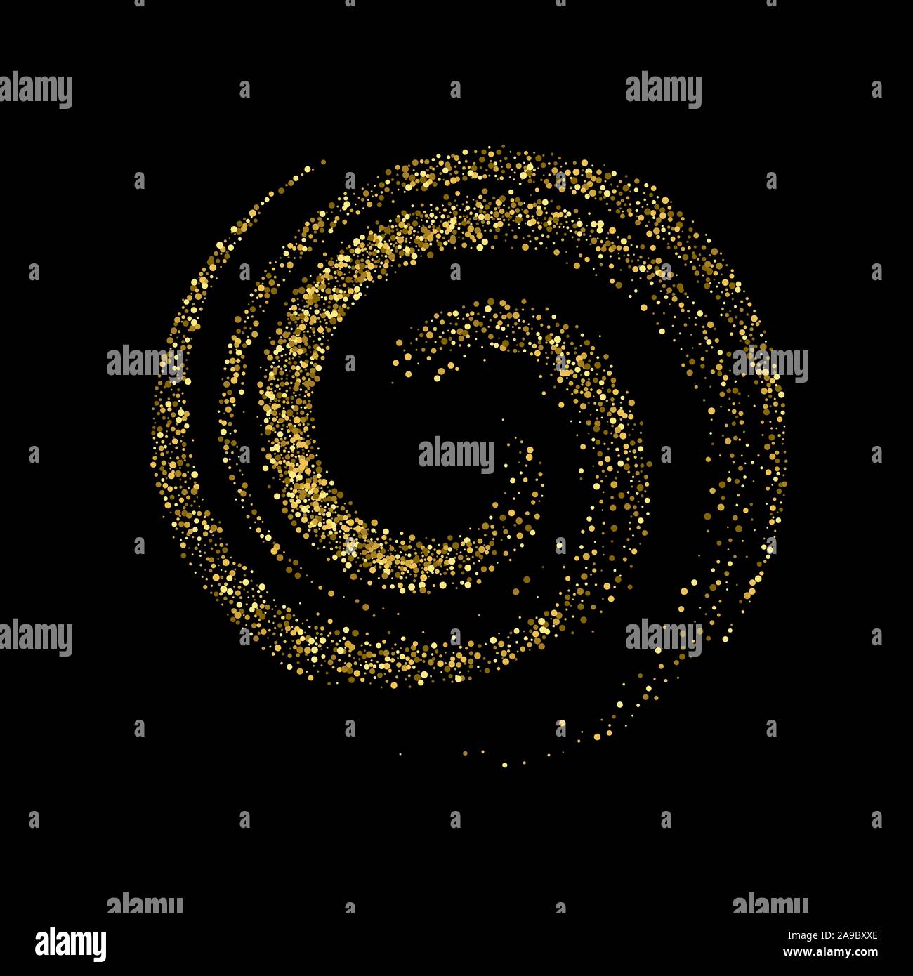 Abstract background with gold luminous swirling backdrop. Glowing ...