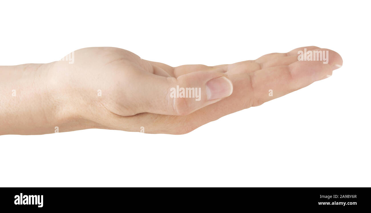 Male Hand and white background Stock Photo - Alamy