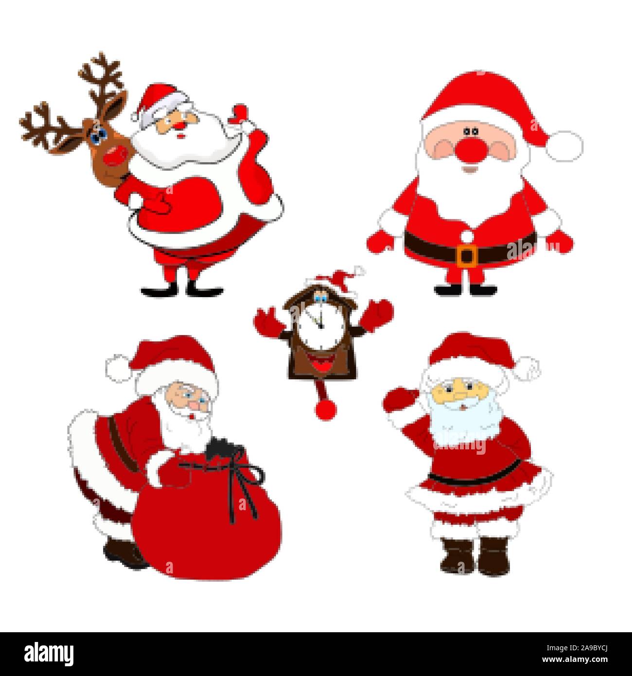 Santa decorations Stock Vector Images - Alamy