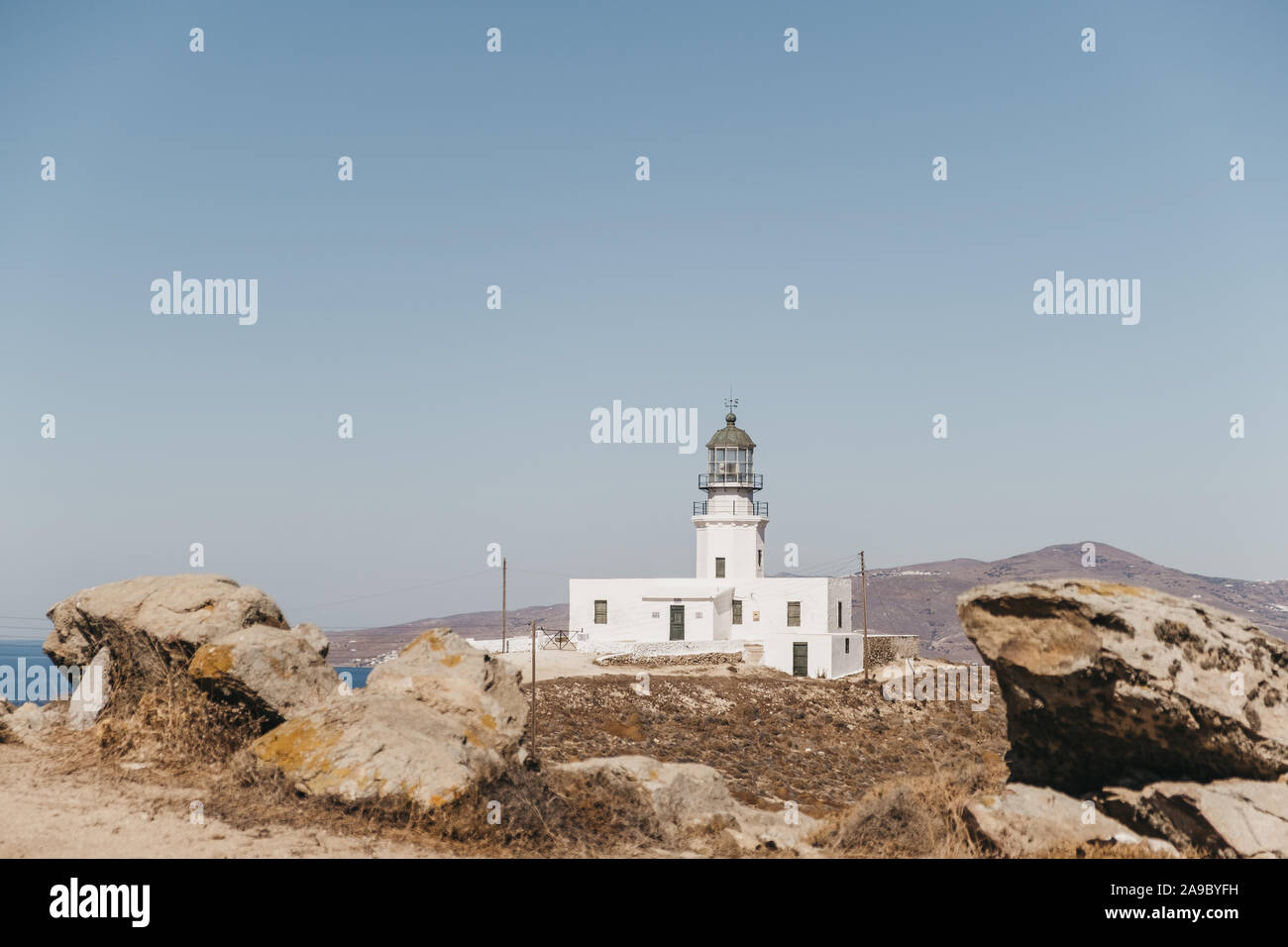 Armenistis lighthouse mykonos hi-res stock photography and images - Alamy