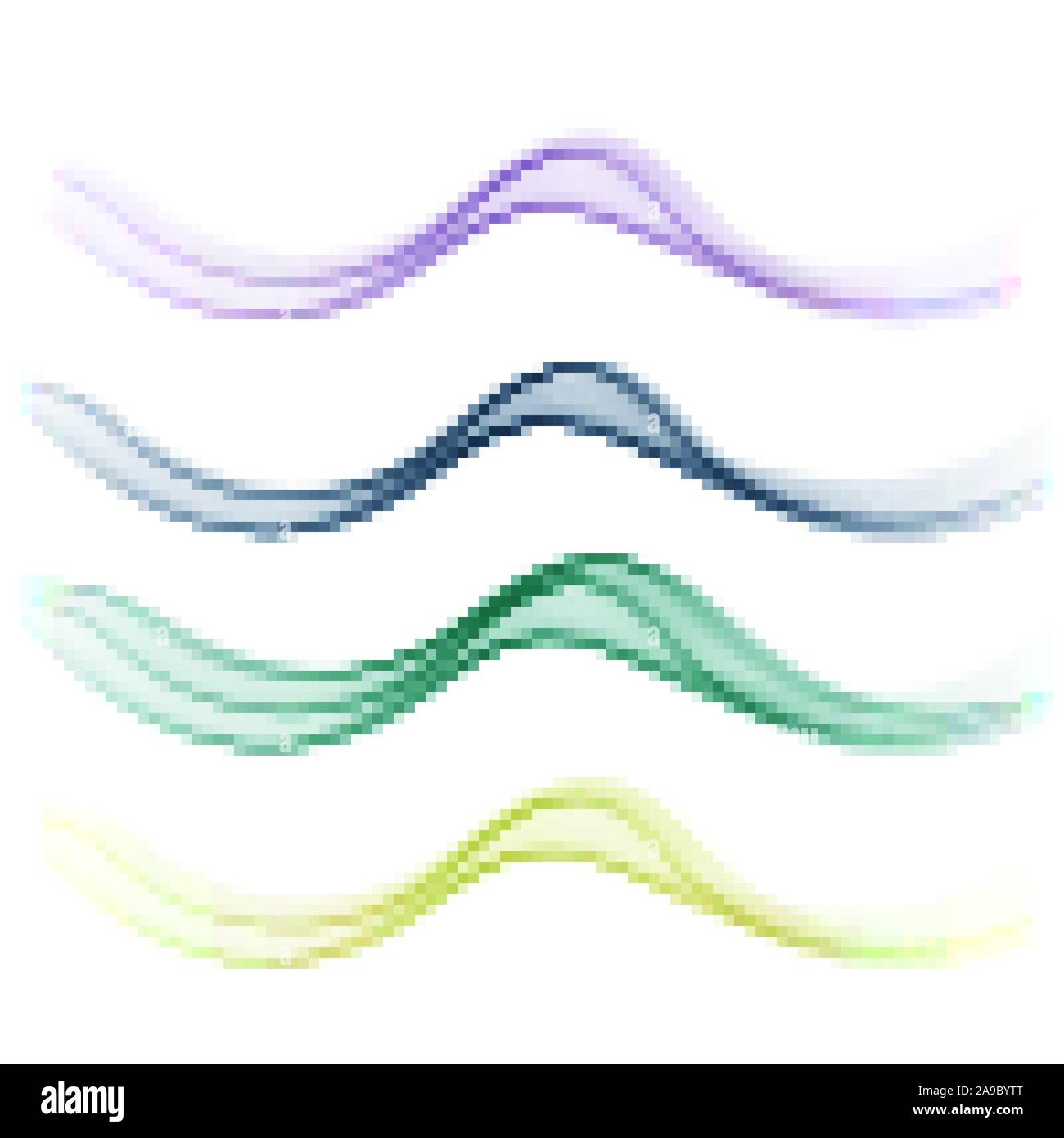 Smooth,clear,beautiful waves set Wave abstract background Vector eps10 ...