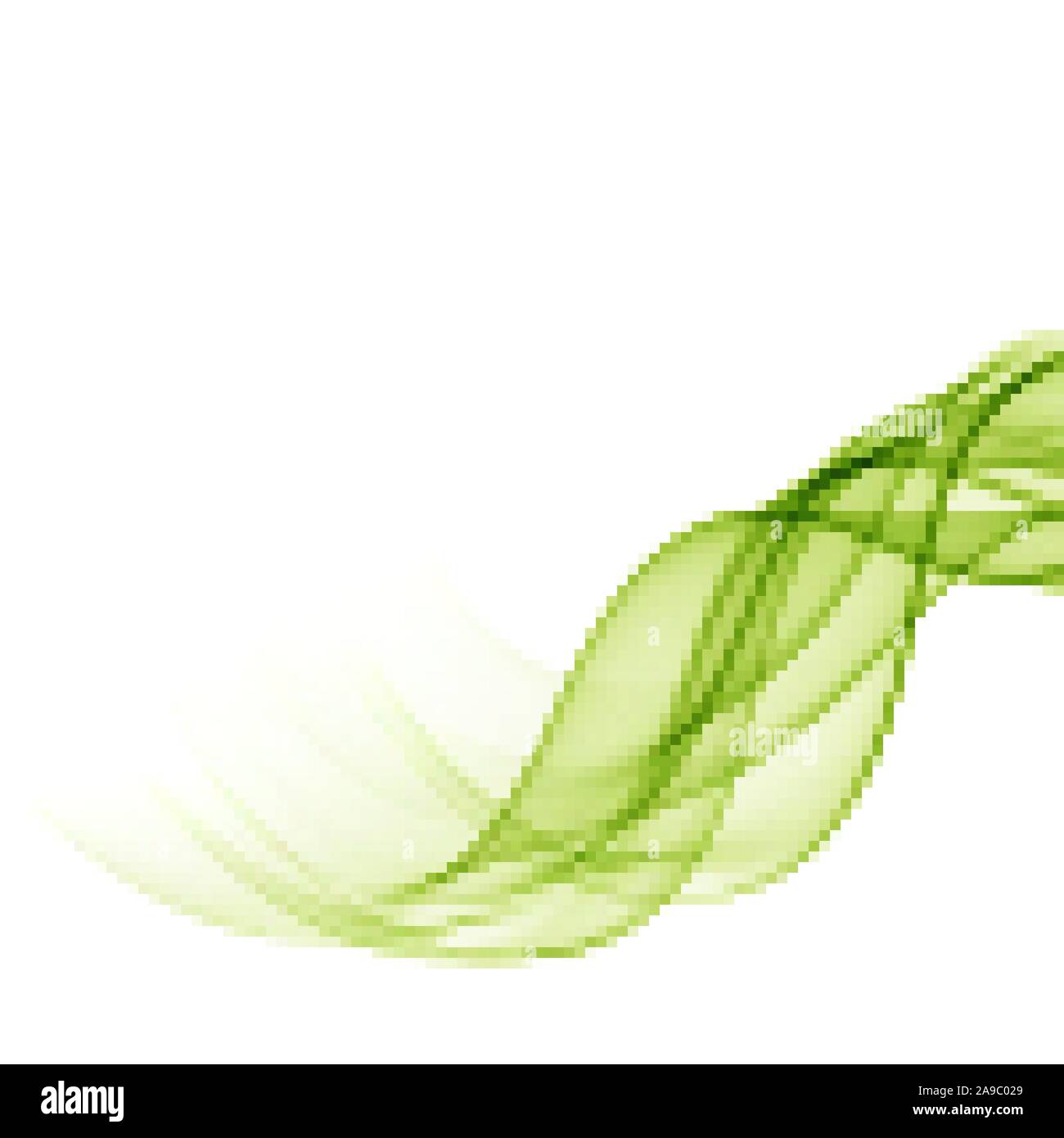 Abstract background with green transparent wavy lines Stock Vector ...
