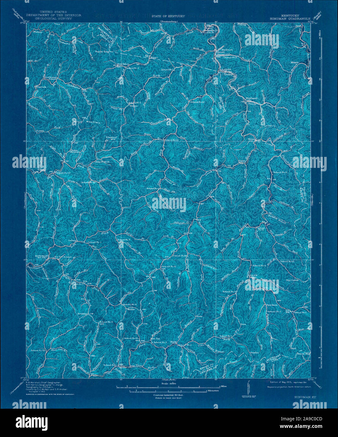 Map of hindman hi-res stock photography and images - Alamy