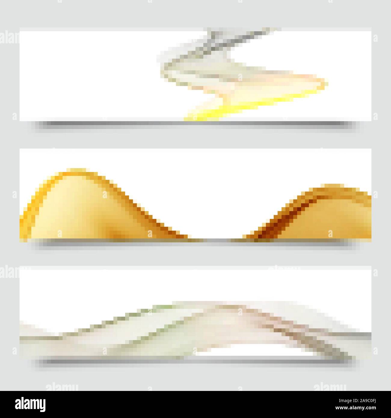 Set of wave elements banner background. Vector eps10 Stock Vector Image ...