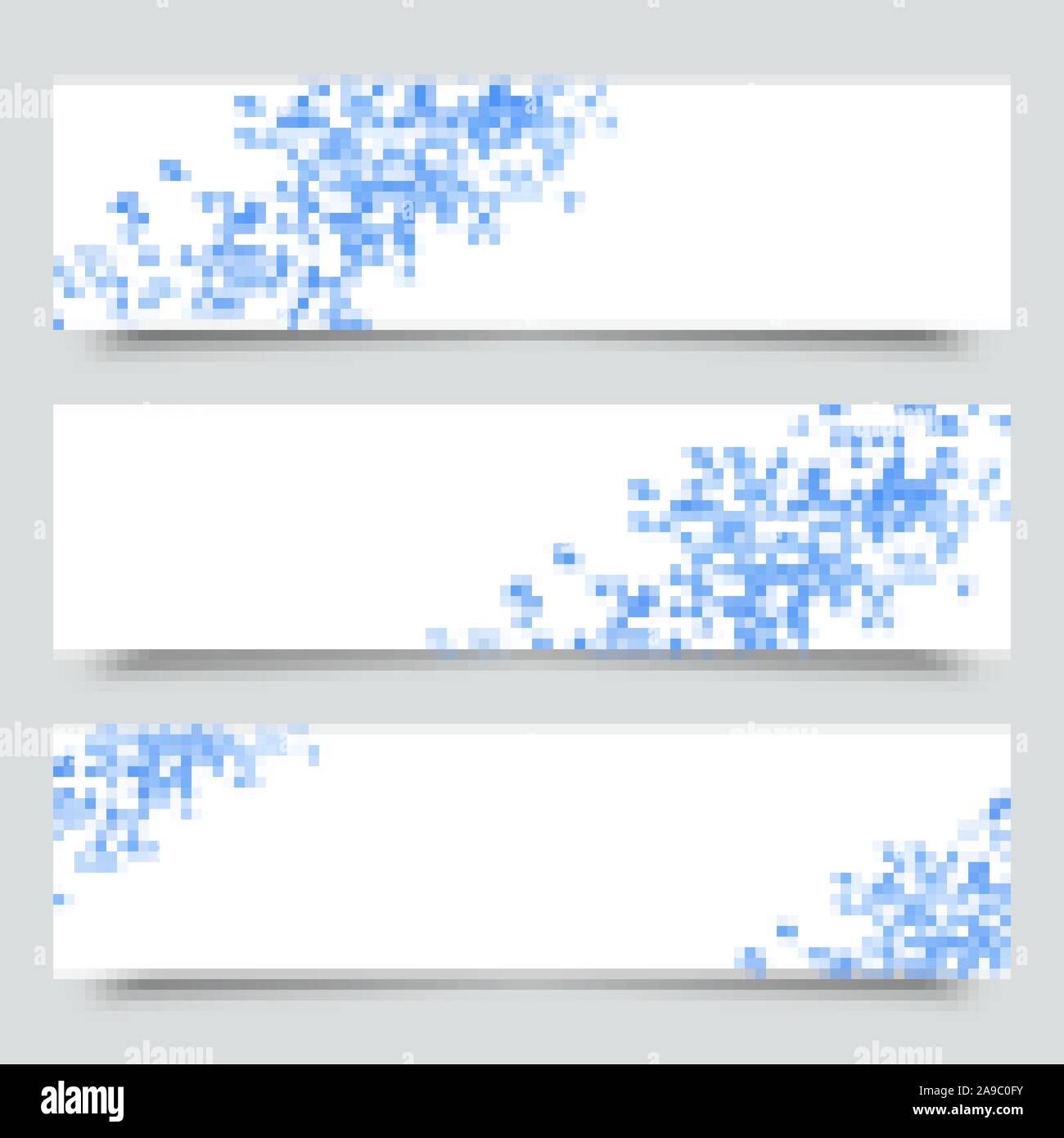 Set of three modern geometric vector banners with polygonal background ...
