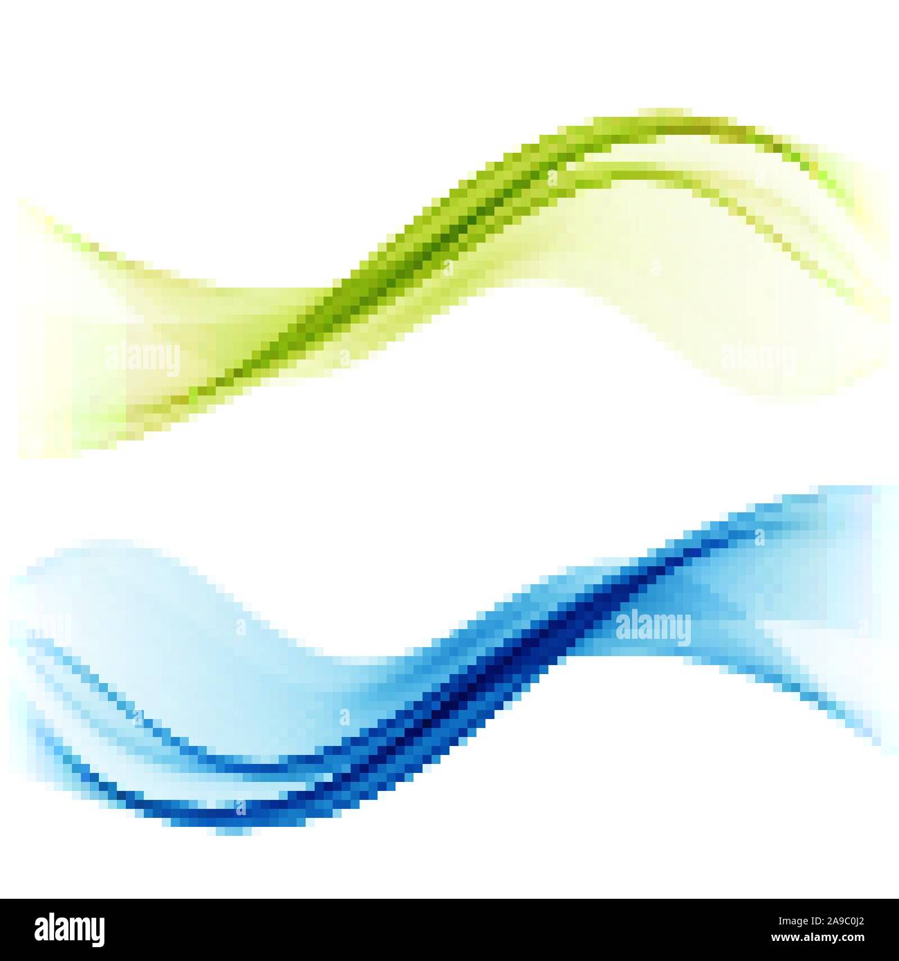 Abstract green transparent waves background Stock Vector Images - Alamy