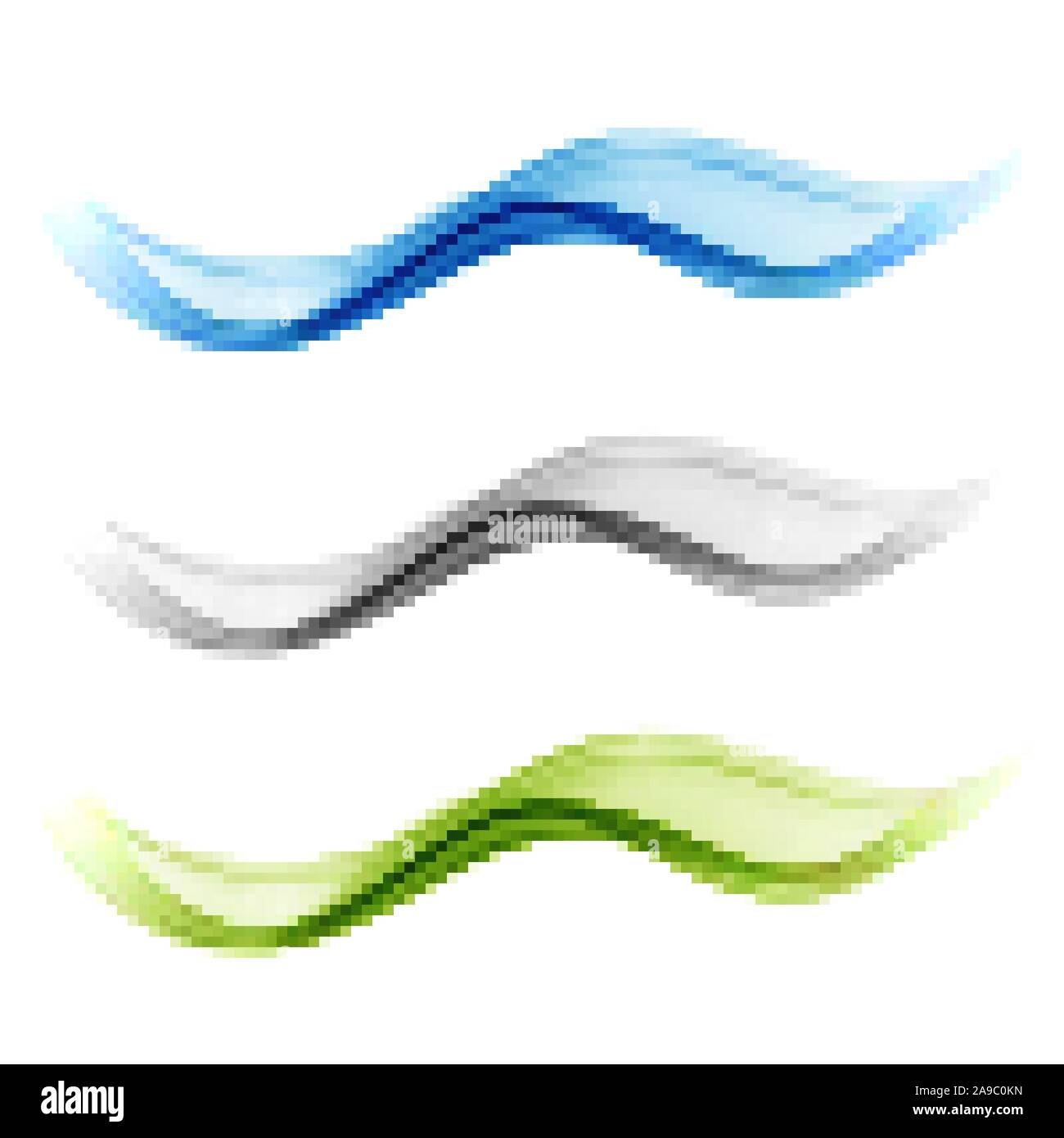 Smooth clear beautiful waves set Wave abstract background Stock Vector ...