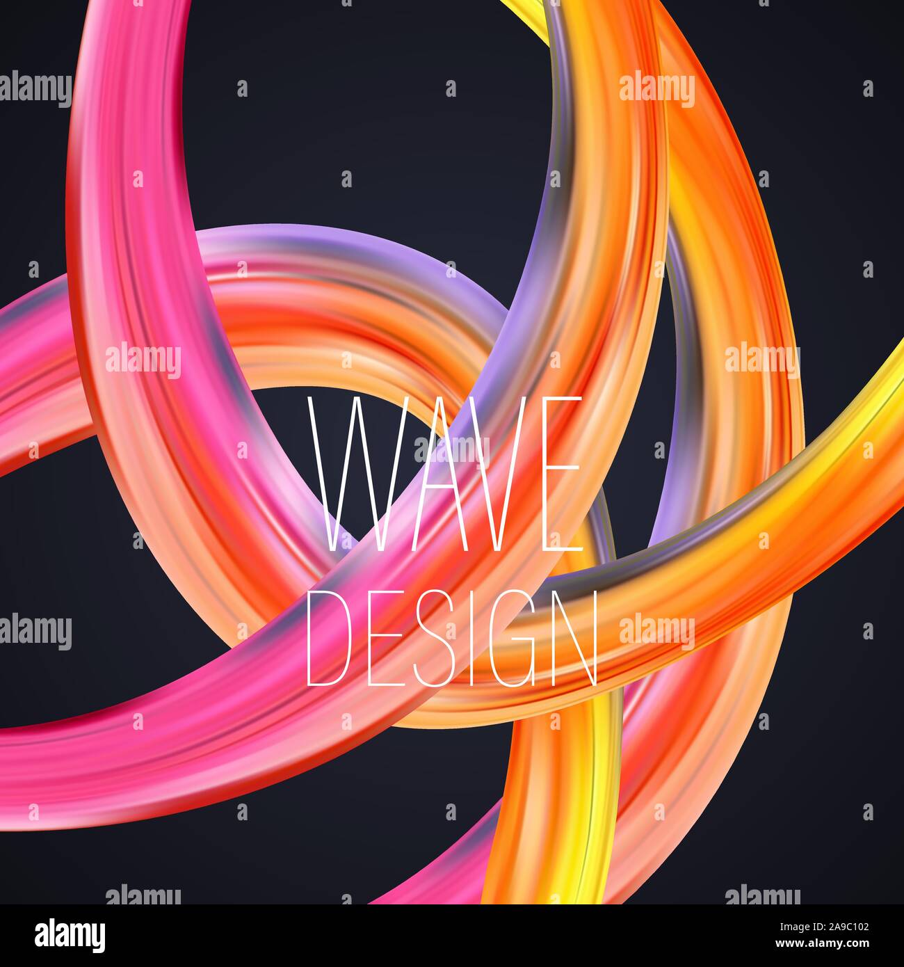 Color smear with oil or acrylic paint. Abstract vector background ...